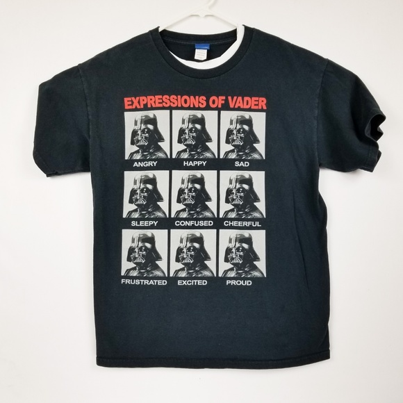 Star Wars | Shirts | Star Wars Mens Large Expressions Of Vader Tee ...